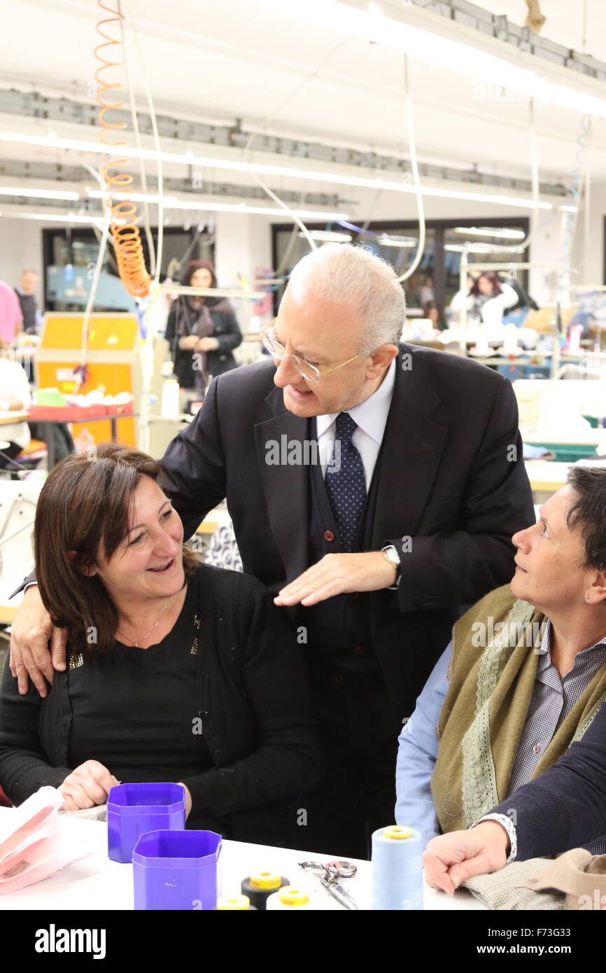 Naples, Italy. 24th Nov, 2015. Members of the family business in the ...