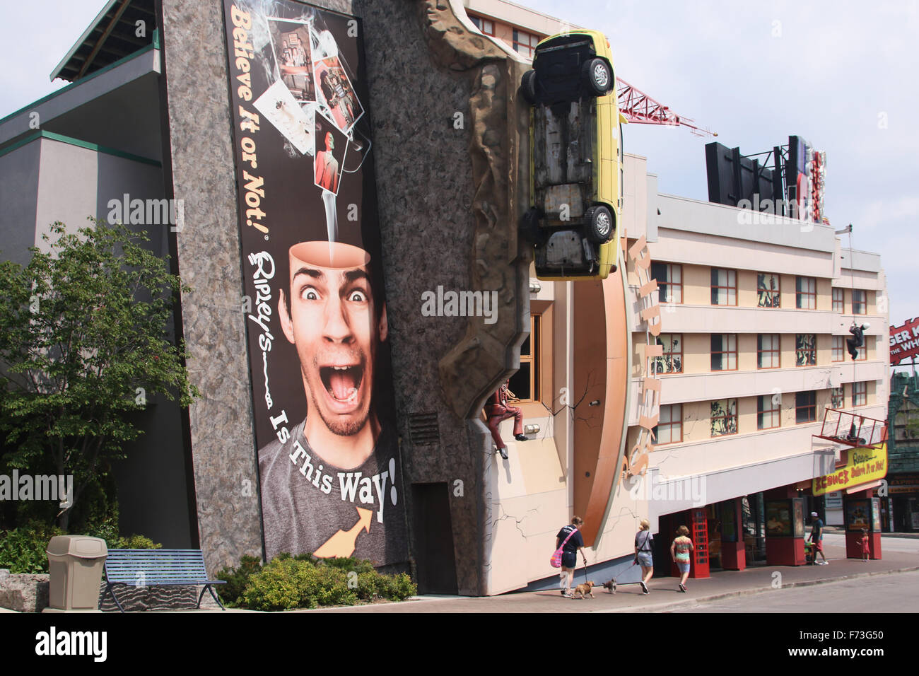 Ripley's Believe It Or Not building. Clifton Hill tourist area, Niagara ...