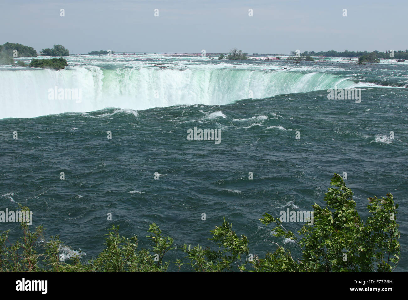 Canadian Falls. Horseshoe Falls. View from Niagara Falls, Ontario ...