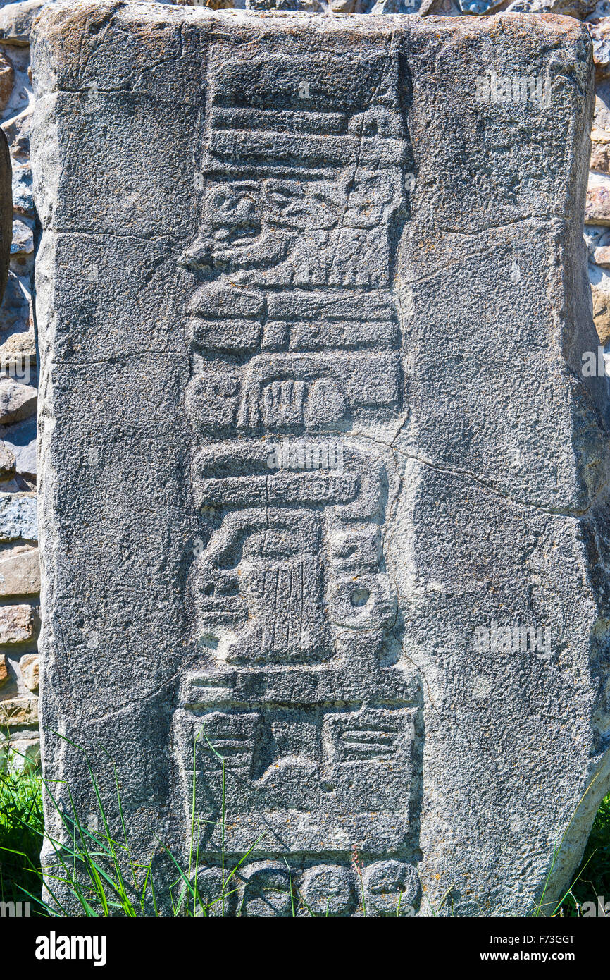 The ruins of the Zapotec city of Monte Alban in Oaxaca, Mexico Stock ...