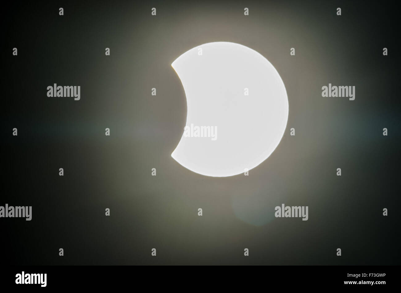 Partial Solar Eclipse Stock Photo - Alamy