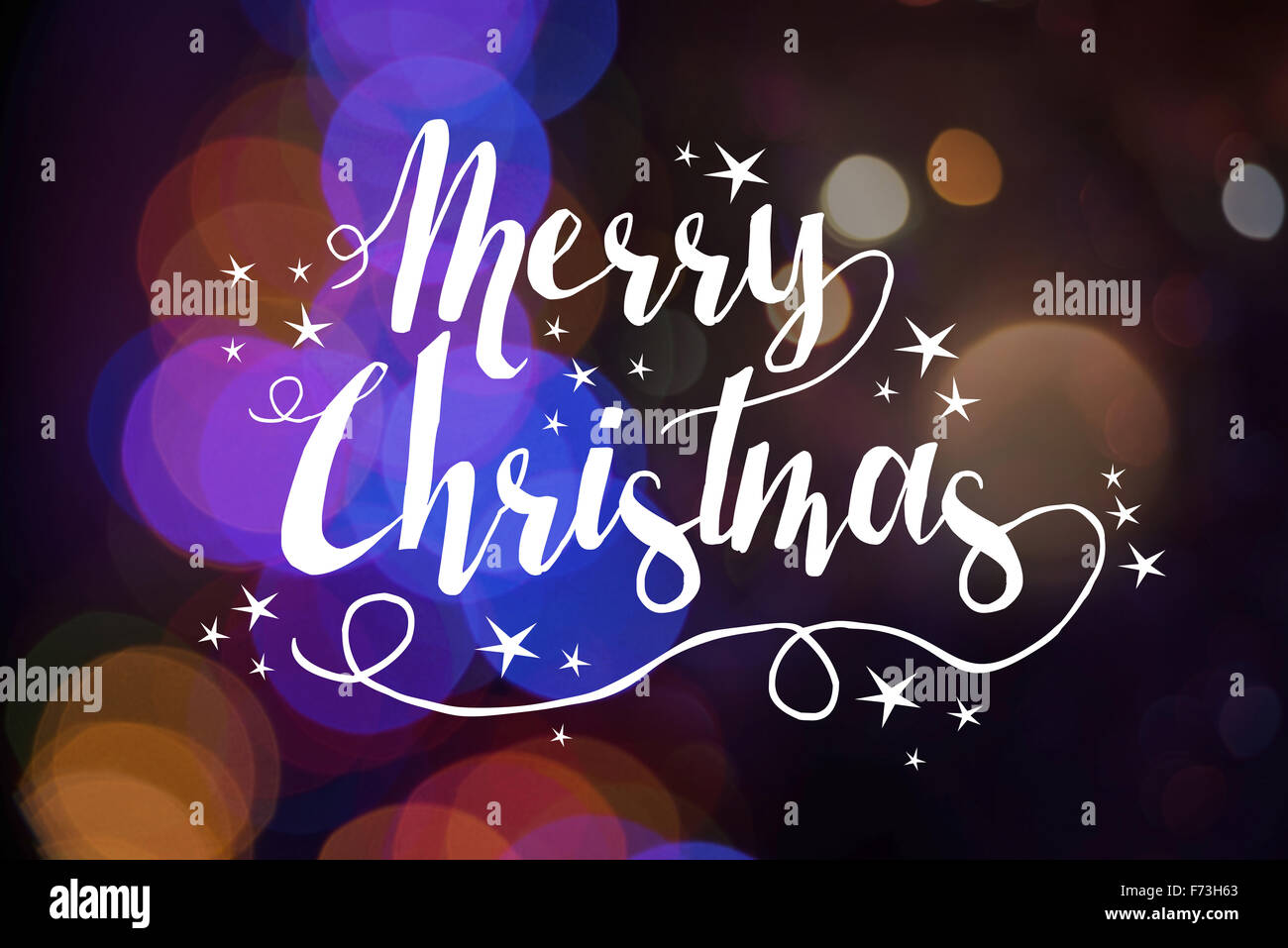Merry christmas greeting card background: text with stars and ...