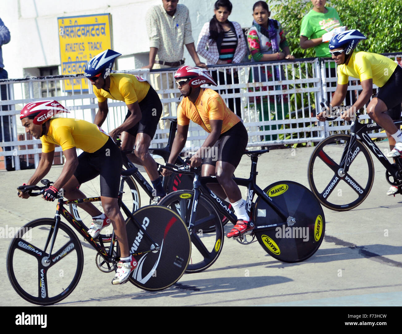 Punjab, India. 24th Nov, 2015. Men Cyclists from various Indian ...