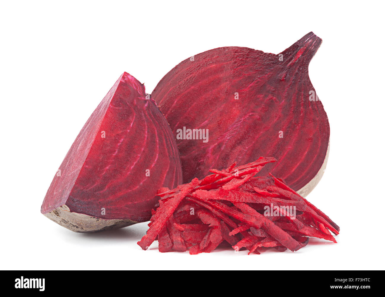 Beet vegetable chopped closeup isolated on white Stock Photo - Alamy