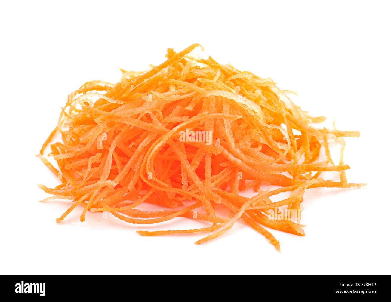 Carrot vegetable grated isolated on white background Stock Photo - Alamy