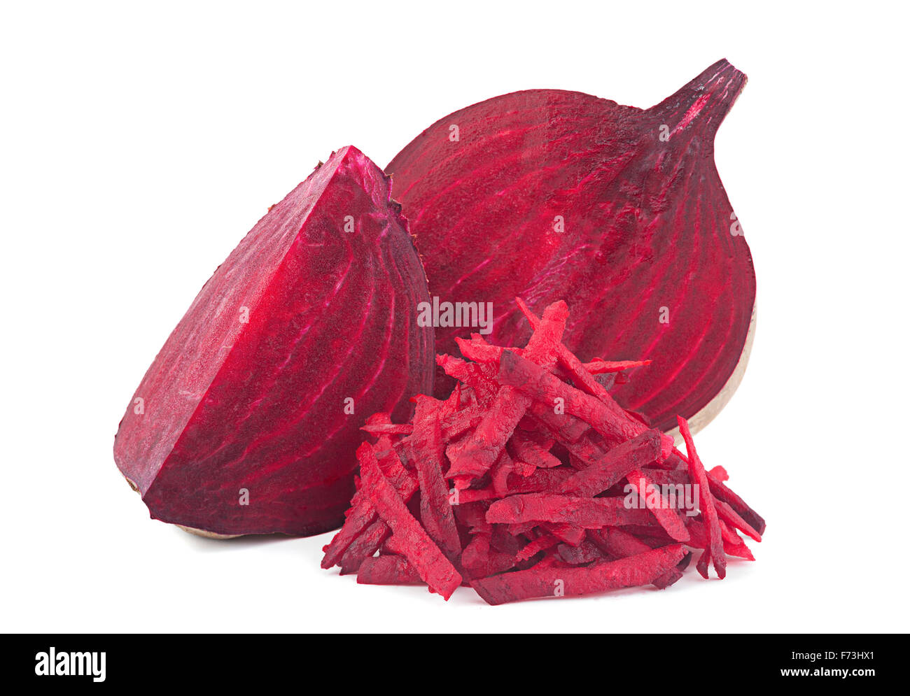 Beet vegetable chopped closeup isolated on white Stock Photo - Alamy