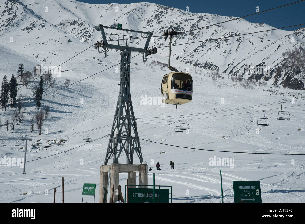 Gulmarg Gondola, Gondola cable car, District Baramulla, Alambal Road, Gulmarg, Jammu and Kashmir ...