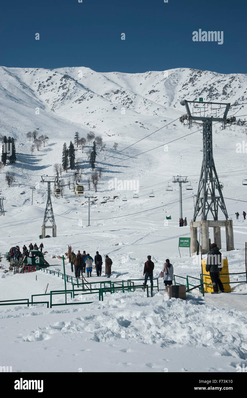 Gondola cable car, gulmarg, kashmir, india, asia Stock Photo - Alamy