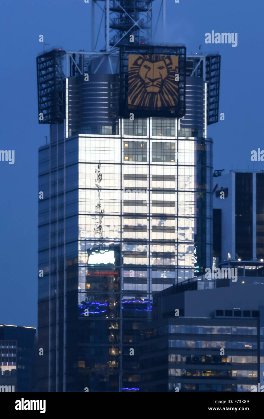 The Conde Nast Building in Midtown Manhattan at sunset in New York City ...