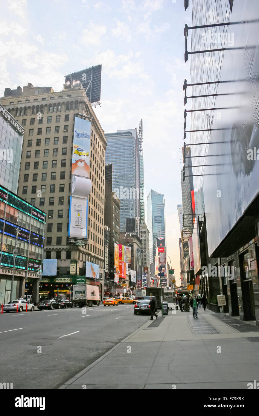The Times Square, major commercial intersection and neighborhood in ...