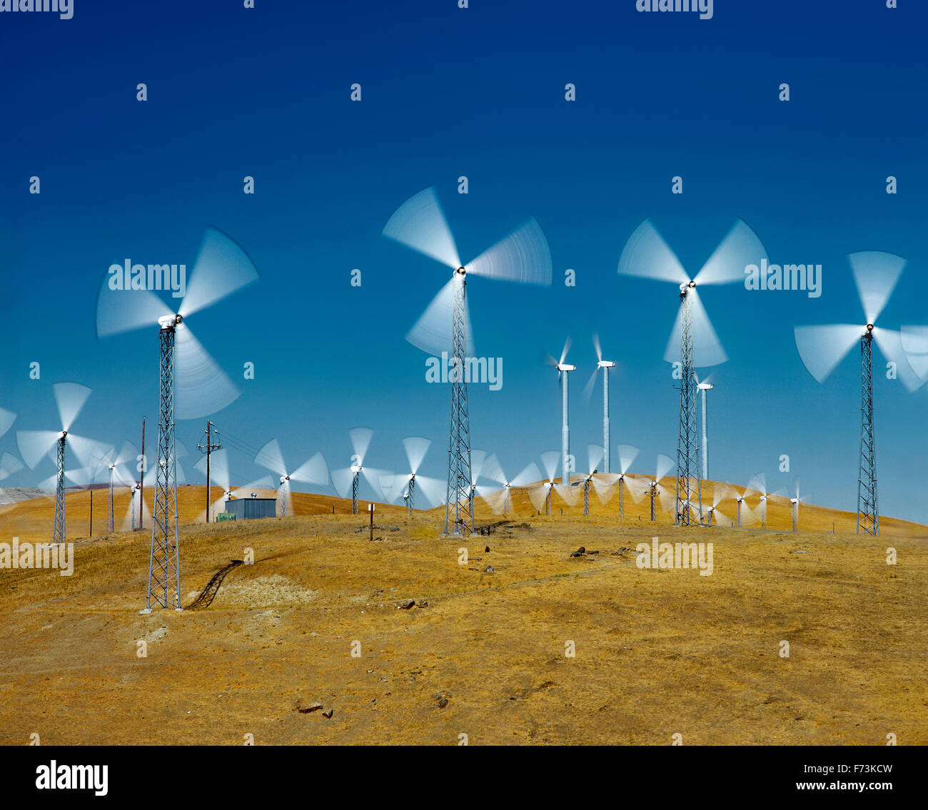 Revolving rotating blades of wind turbines hi-res stock photography and ...