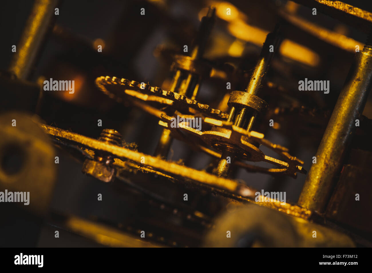 Vintage clock mechanism Stock Photo - Alamy