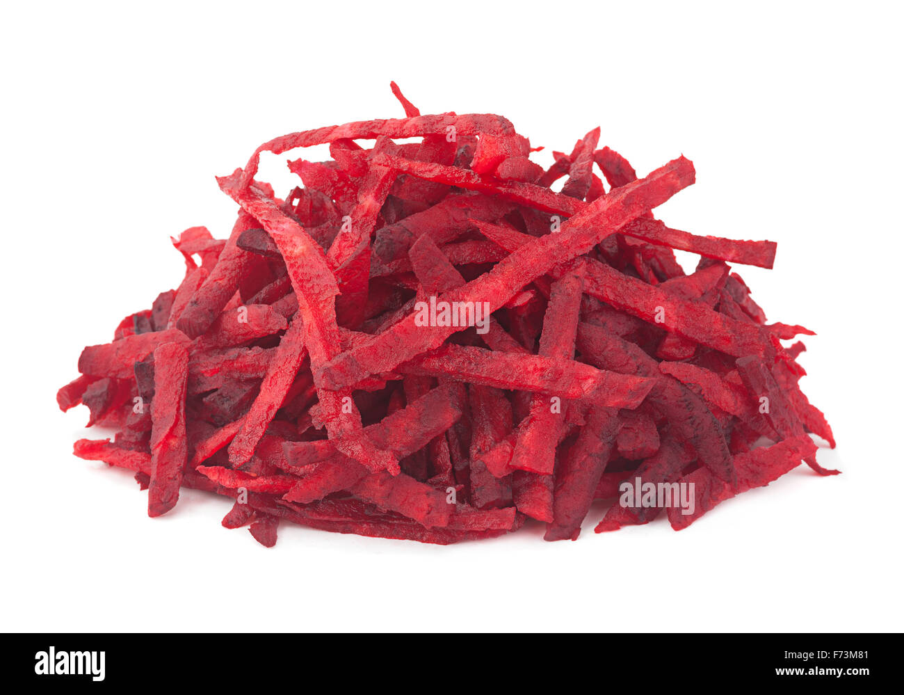 Grated beetroot isolated on Cut Out Stock Images & Pictures - Alamy