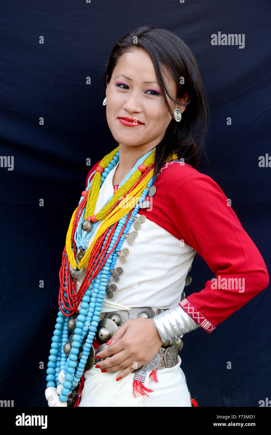 Nyishi tribe woman, arunachal pradesh, india, asia, mr#786 Stock Photo ...