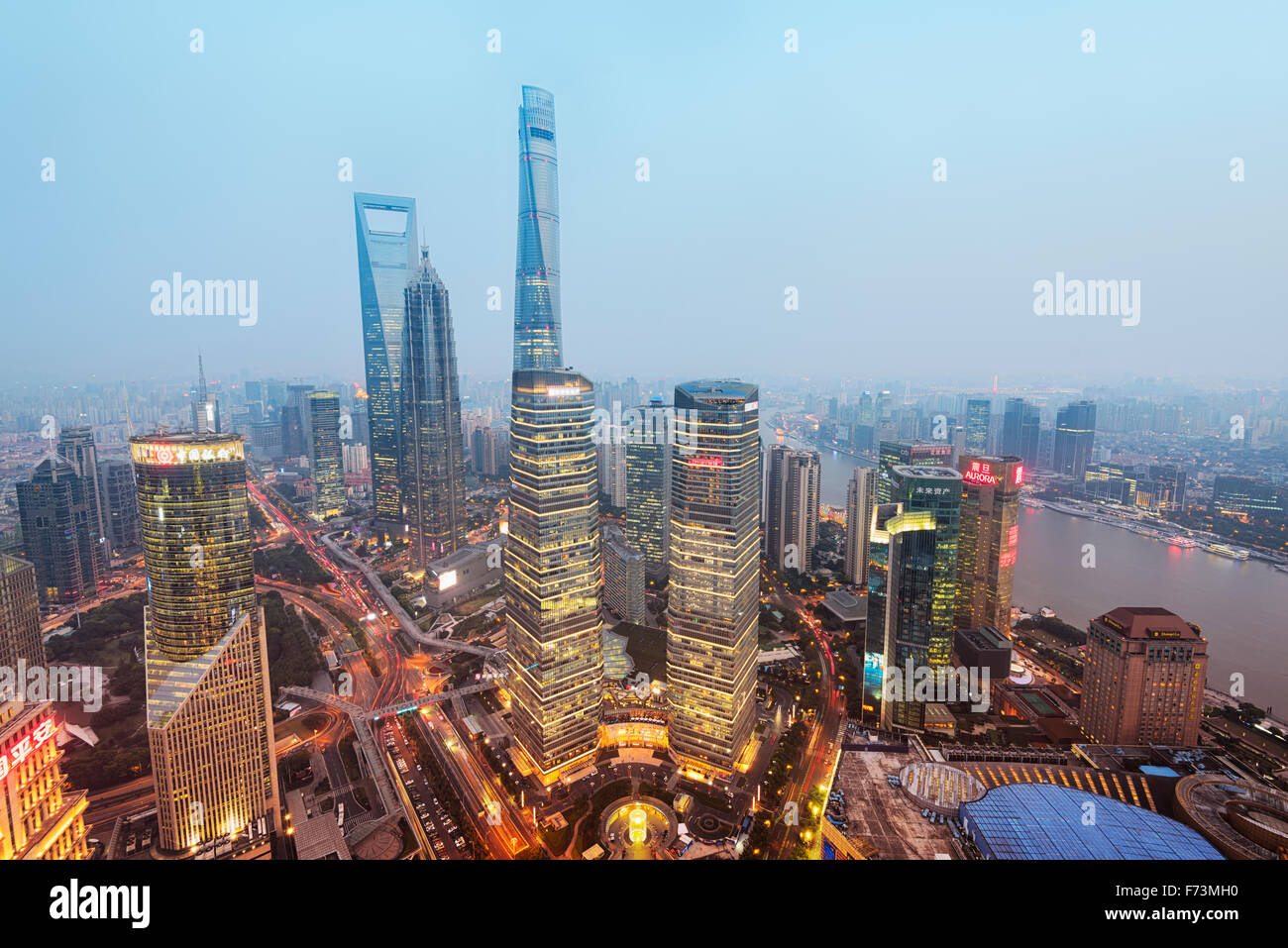 View of Lujiazui district in Shanghai Stock Photo - Alamy