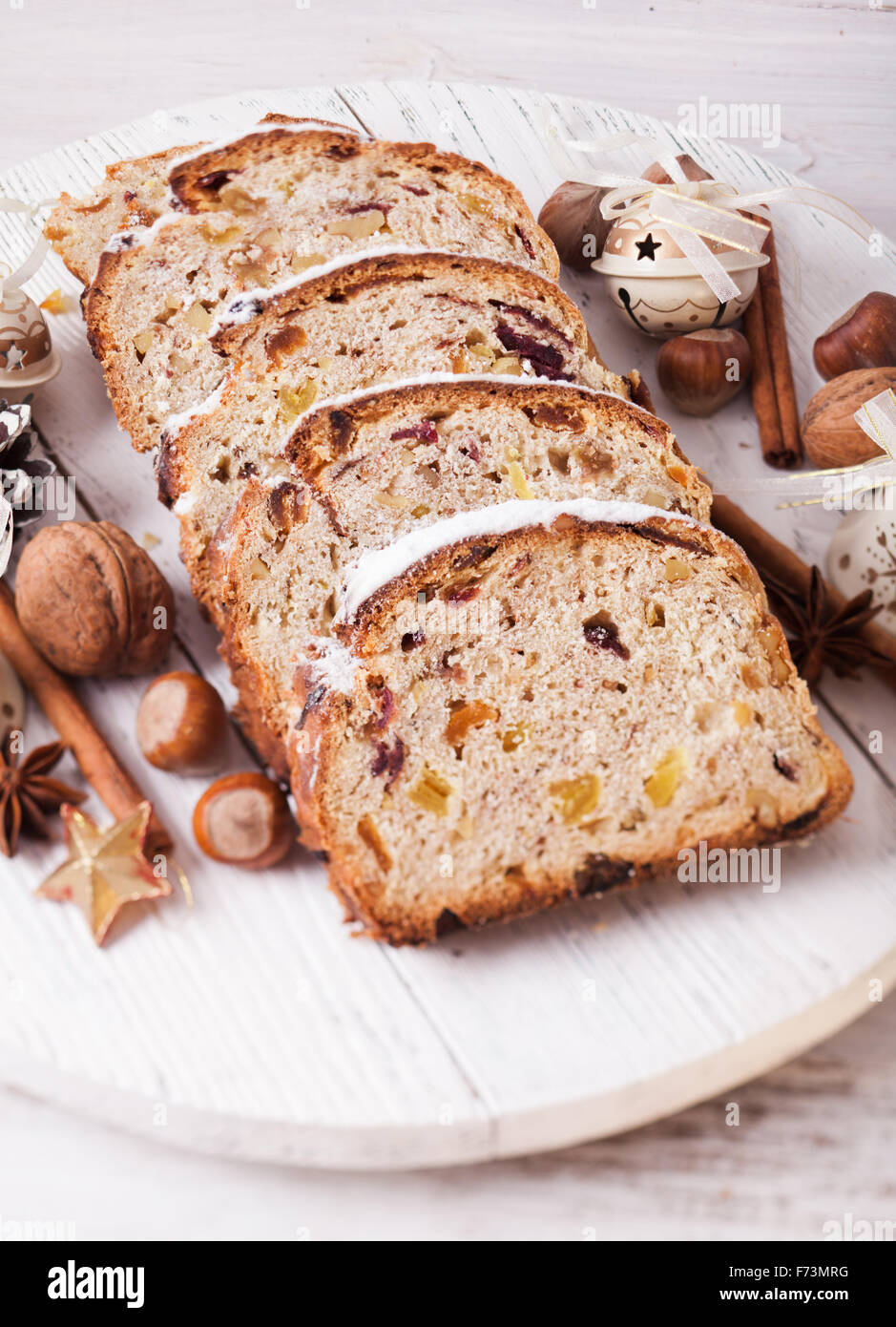 Christmas cake - Stollen Stock Photo - Alamy