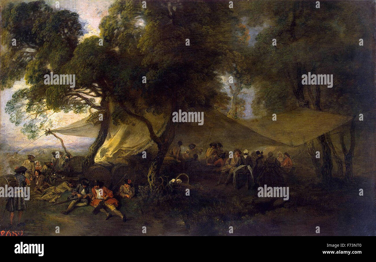 Jean-Antoine Watteau - Idylls of War Stock Photo - Alamy