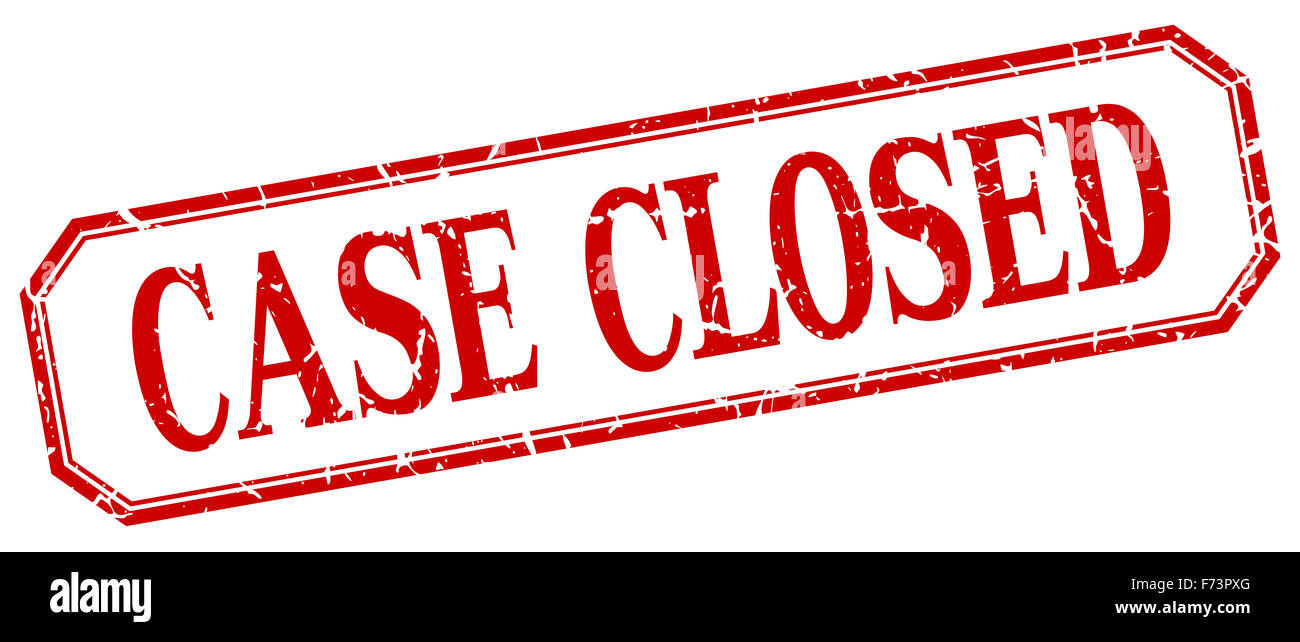 case closed square red grunge vintage isolated label Stock Photo - Alamy