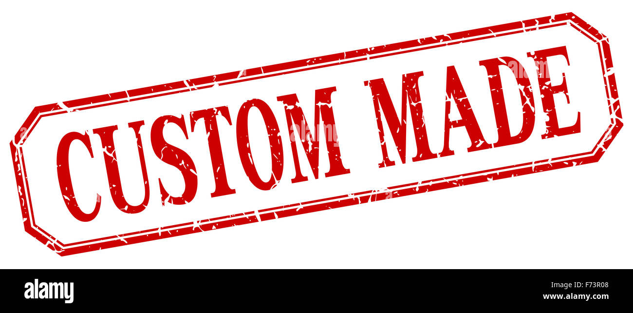 Custom made red square stamp hi-res stock photography and images - Alamy