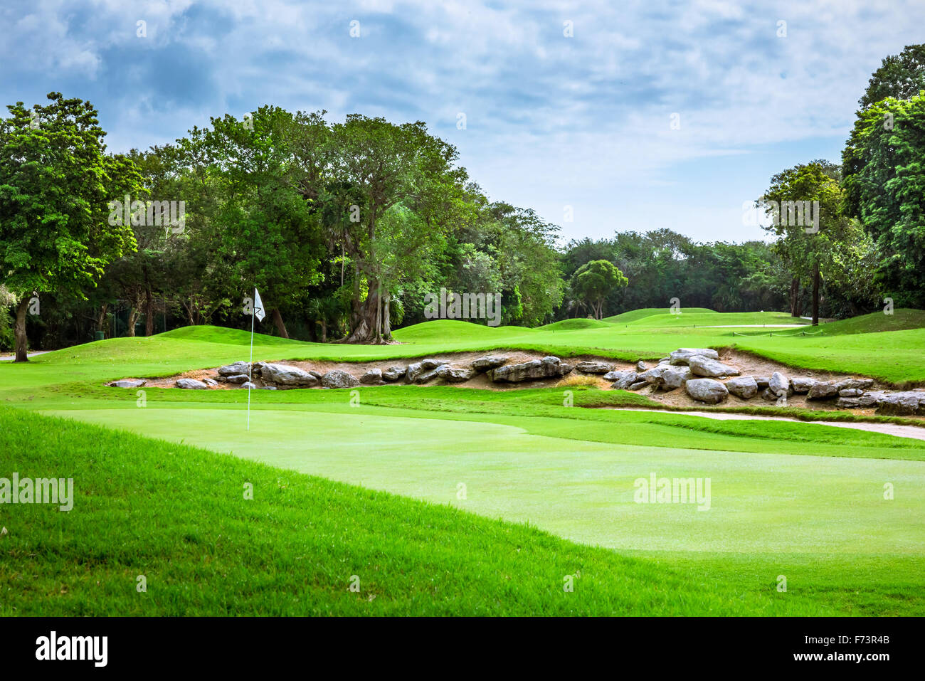 Beautiful golf course on mayan riviera in Mexico Stock Photo - Alamy