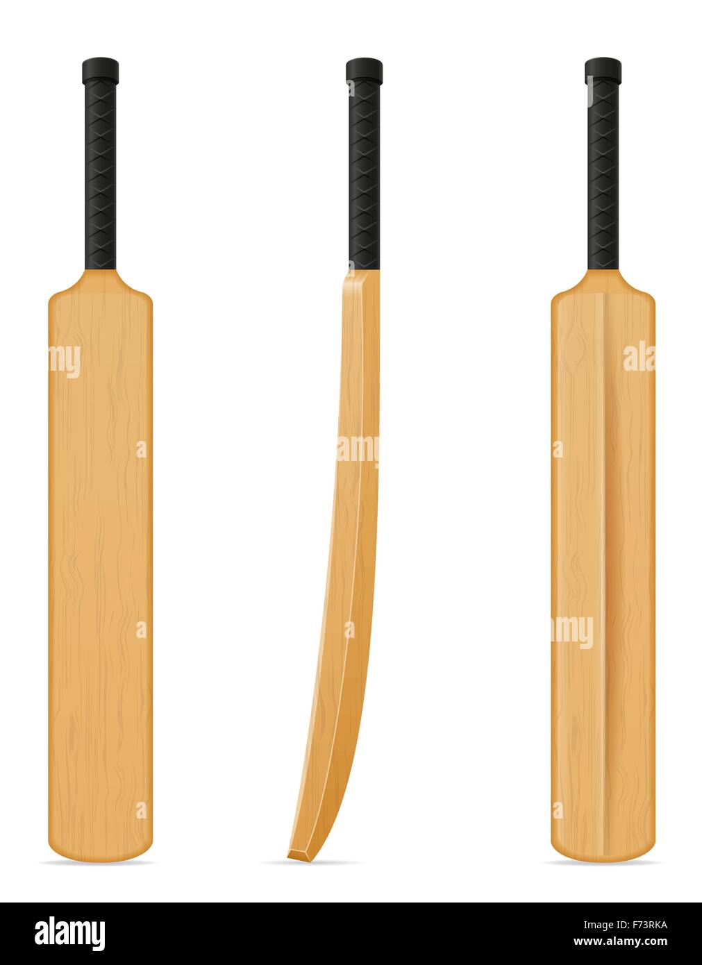cricket bat vector illustration isolated on white background Stock ...