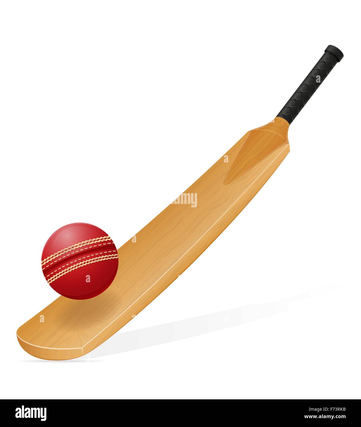 cricket bat and ball vector illustration isolated on white background ...