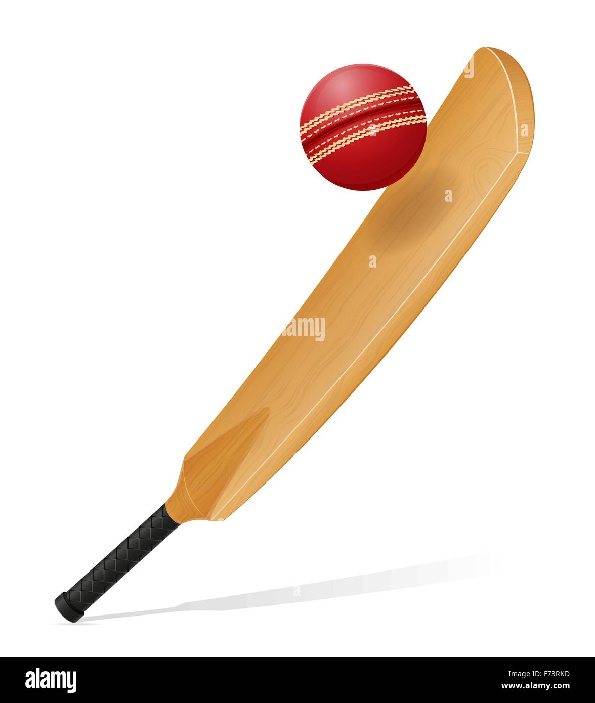 cricket bat and ball vector illustration isolated on white background ...