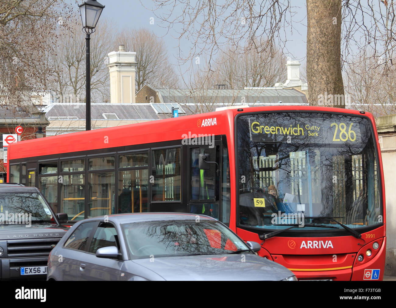 TFL buses at Greenwich Stock Photo - Alamy