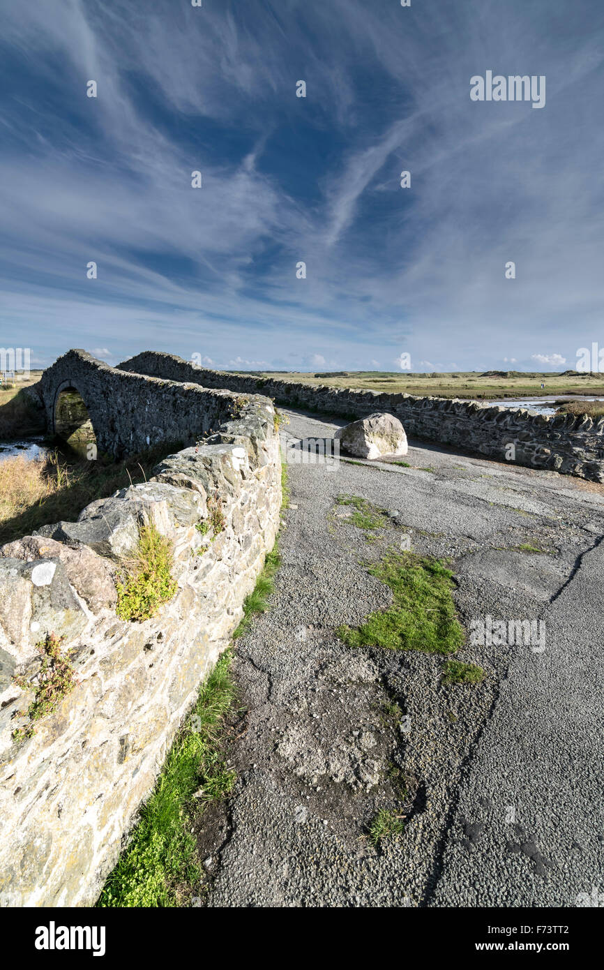 Aberffraw packhorse bridge on Anglesey North Wales Stock Photo - Alamy