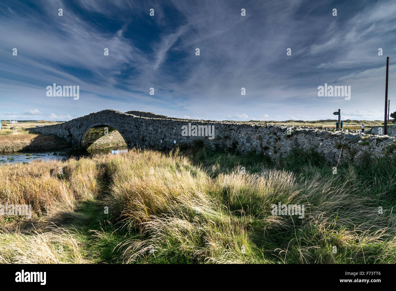 Aberffraw packhorse bridge on Anglesey North Wales Stock Photo - Alamy