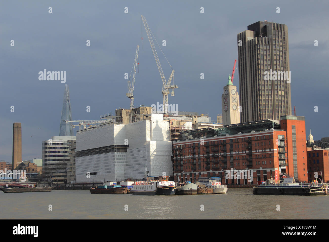 The OXO tower, the Shard and Sea Container building Stock Photo - Alamy