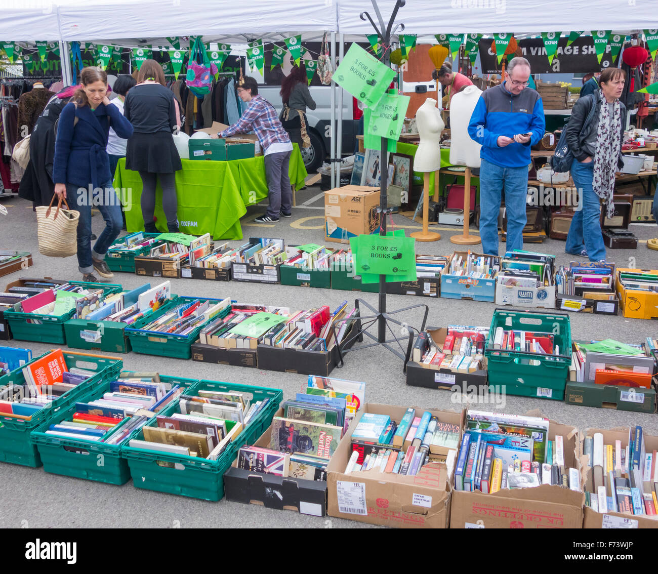 Oxfam stall thrift festival lingfield hi-res stock photography and ...
