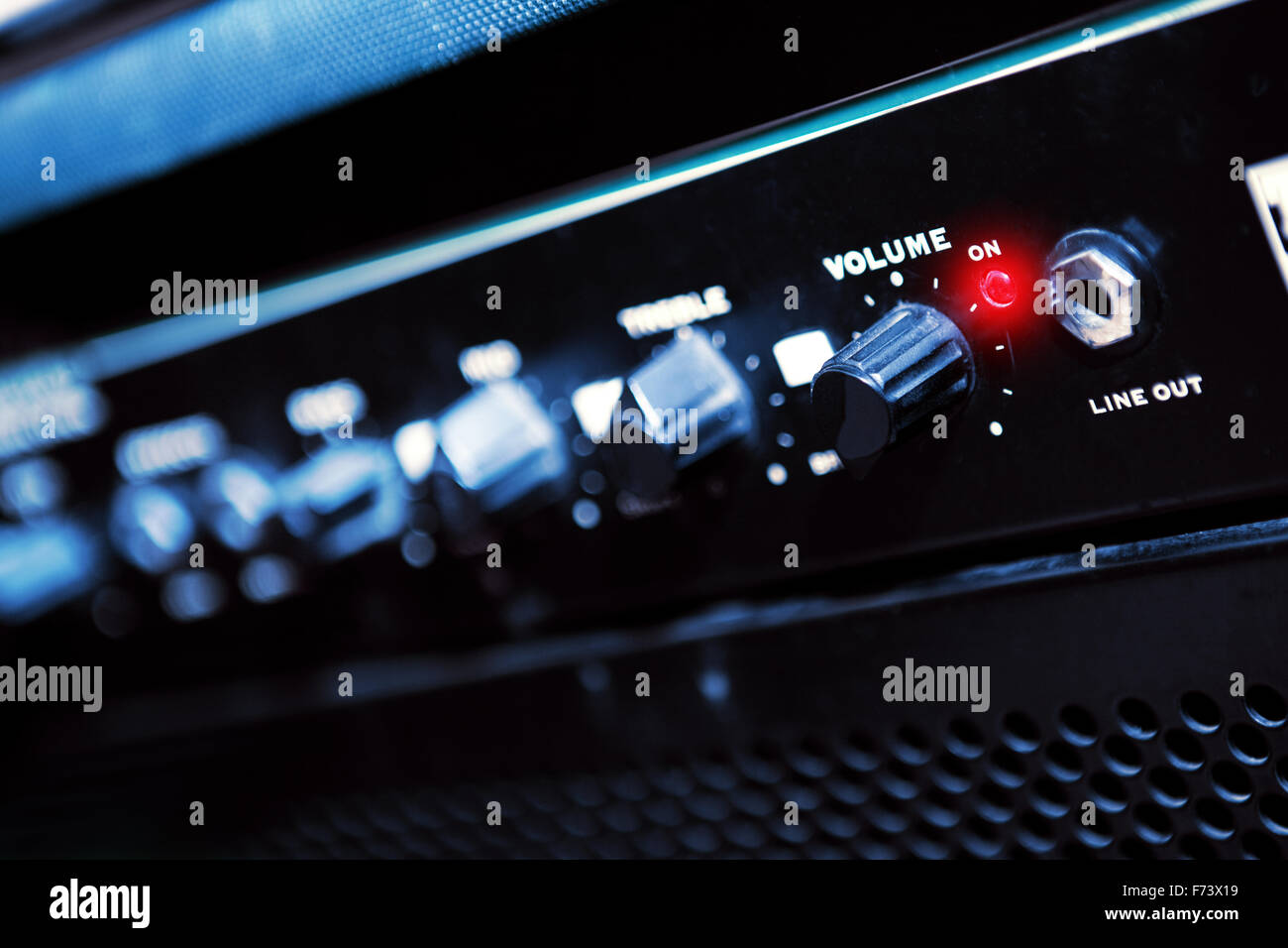 control panel of a amplifier Stock Photo - Alamy