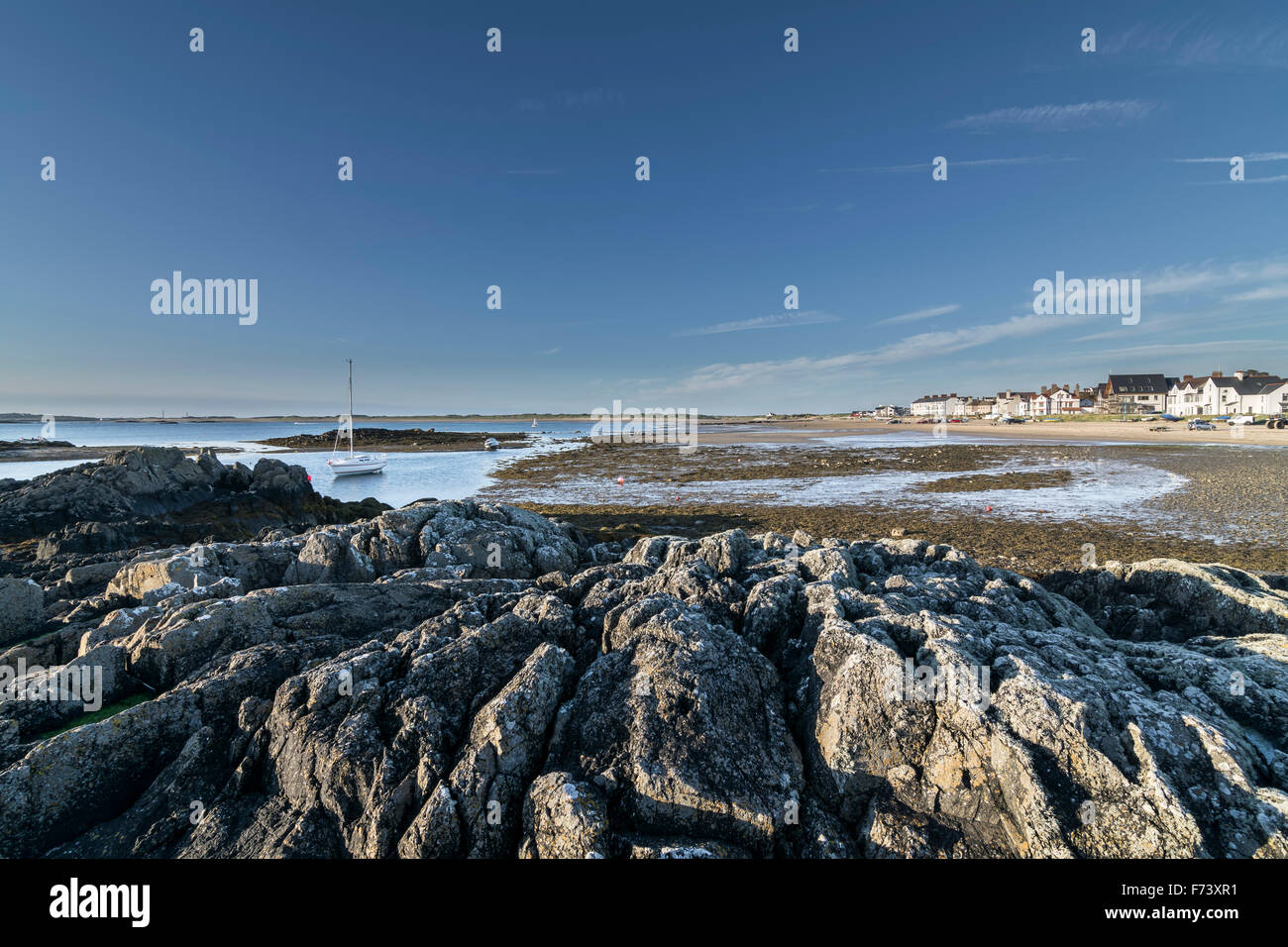 Rhosneigr beach or Traeth Crigyll on Anglesey North Wales Stock Photo ...