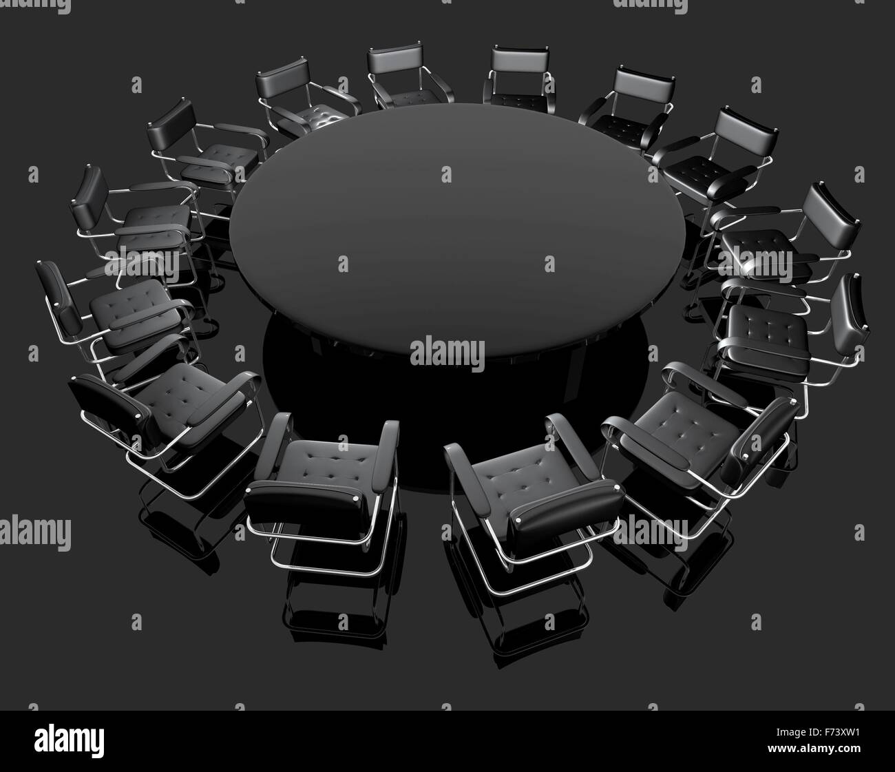 Black round table with chairs hi-res stock photography and images - Alamy