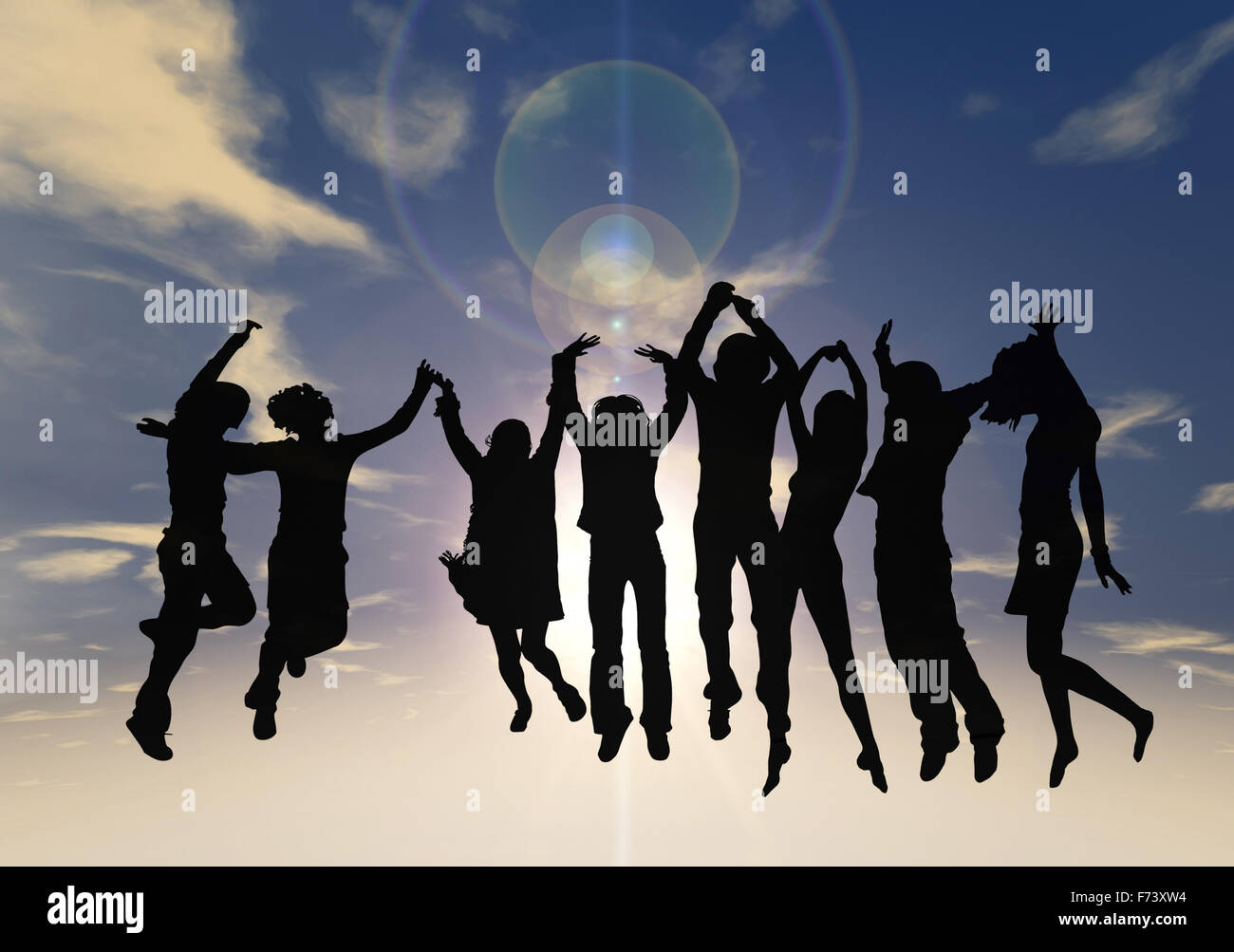 young people jumping Stock Photo - Alamy