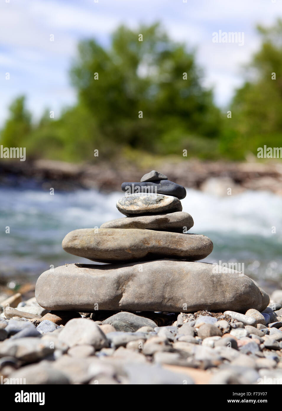Detail concept zen stones and river Stock Photo - Alamy