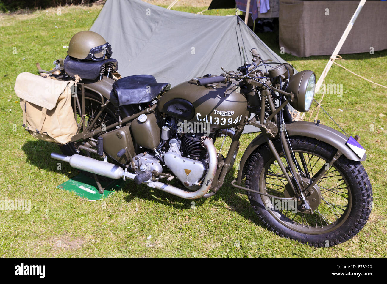 WWII Triumph Speed Twin Motorcycle Stock Photo - Alamy