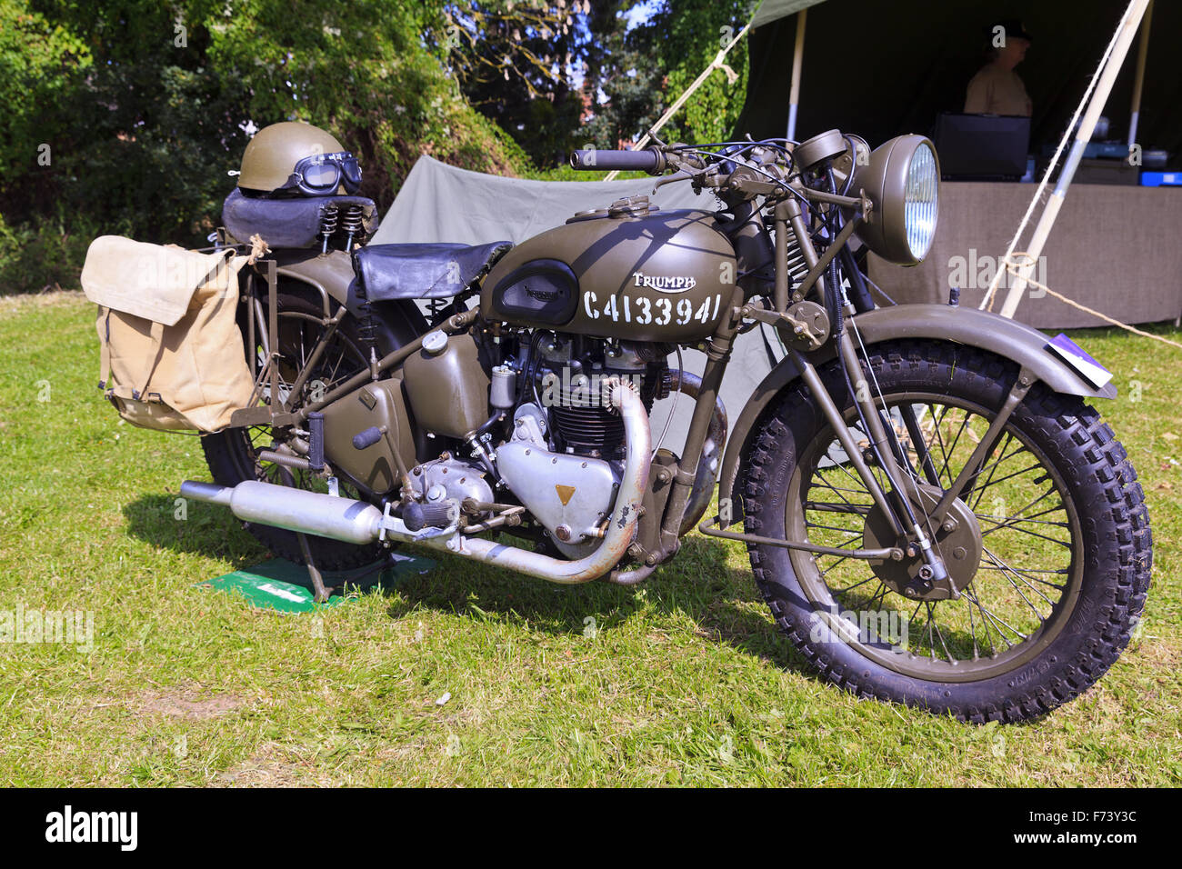 WWII Triumph Speed Twin Motorcycle Stock Photo - Alamy
