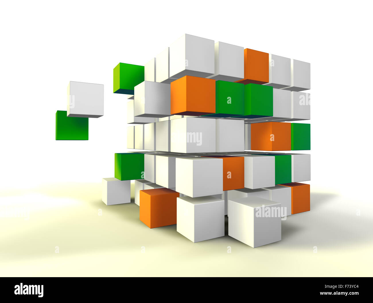 3d image of several cubes isolated in white Stock Photo - Alamy