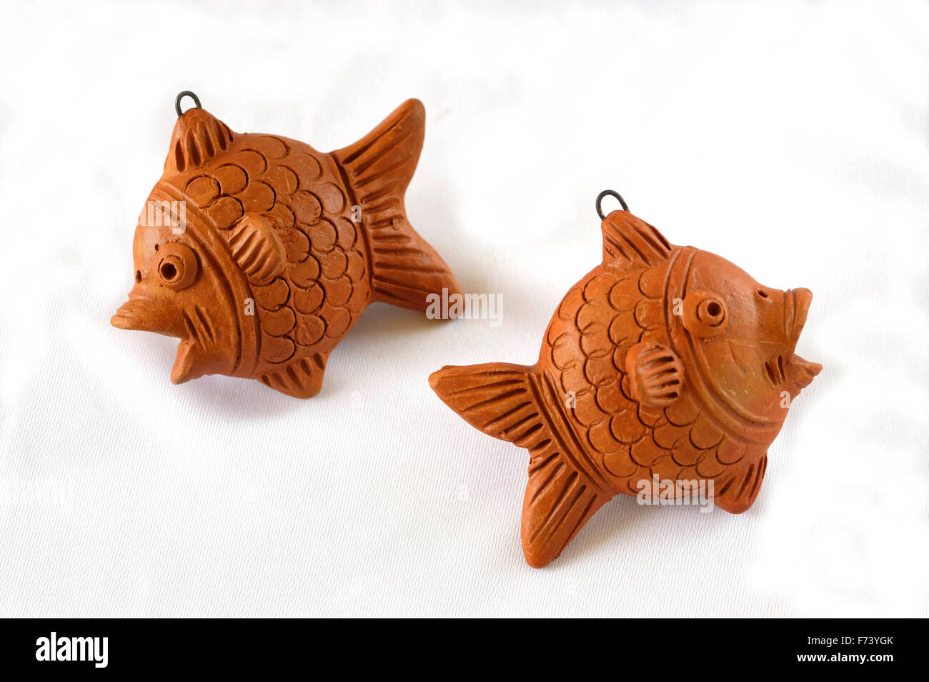 terracotta clay fish, maharashtra, india, asia Stock Photo - Alamy