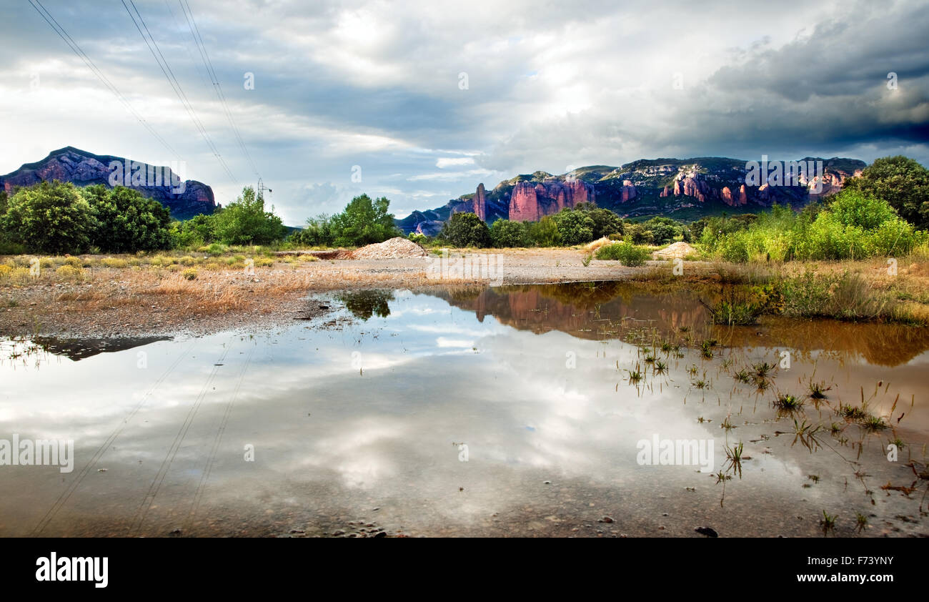 Nature landscape with reflection in water Stock Photo - Alamy