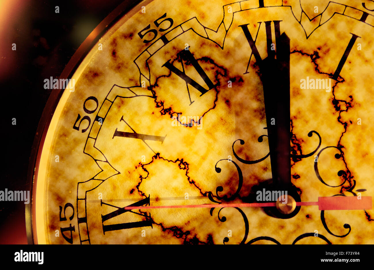 Time concept with grunge old clock Stock Photo - Alamy