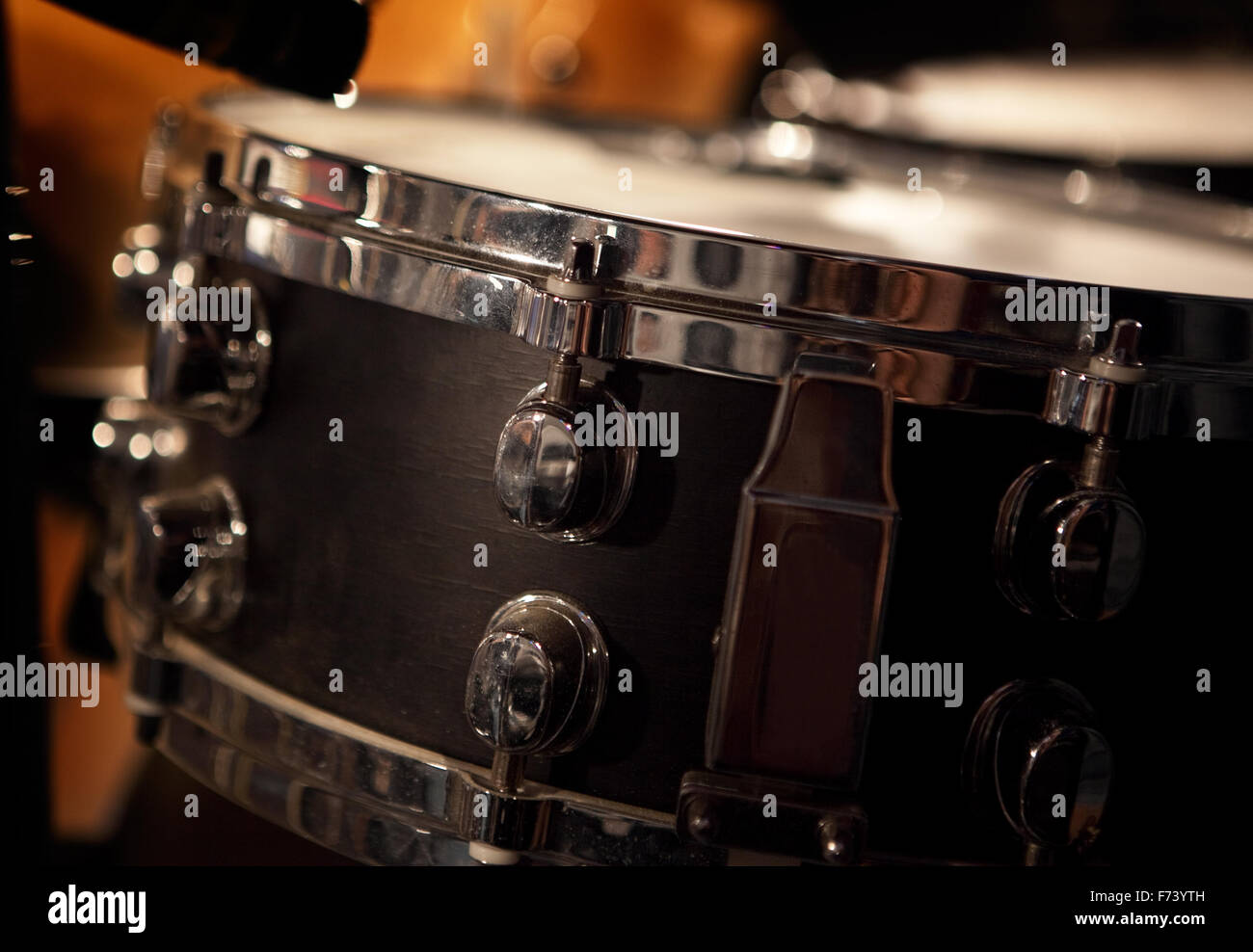 close up image of snare of drum Stock Photo - Alamy
