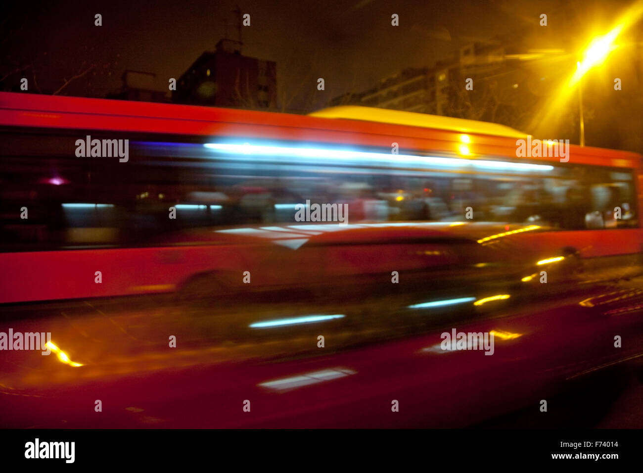 abstract image of moving bus Stock Photo - Alamy