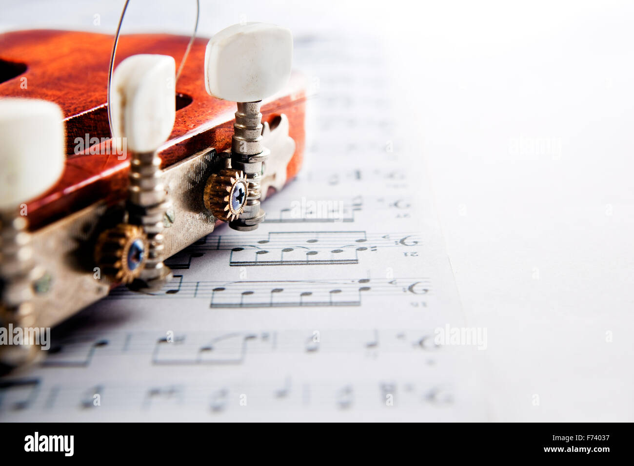 Classical musical background with acoustic guitar and music score Stock ...