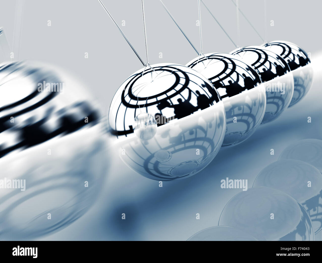 Business concept with metal ball rocker Stock Photo - Alamy