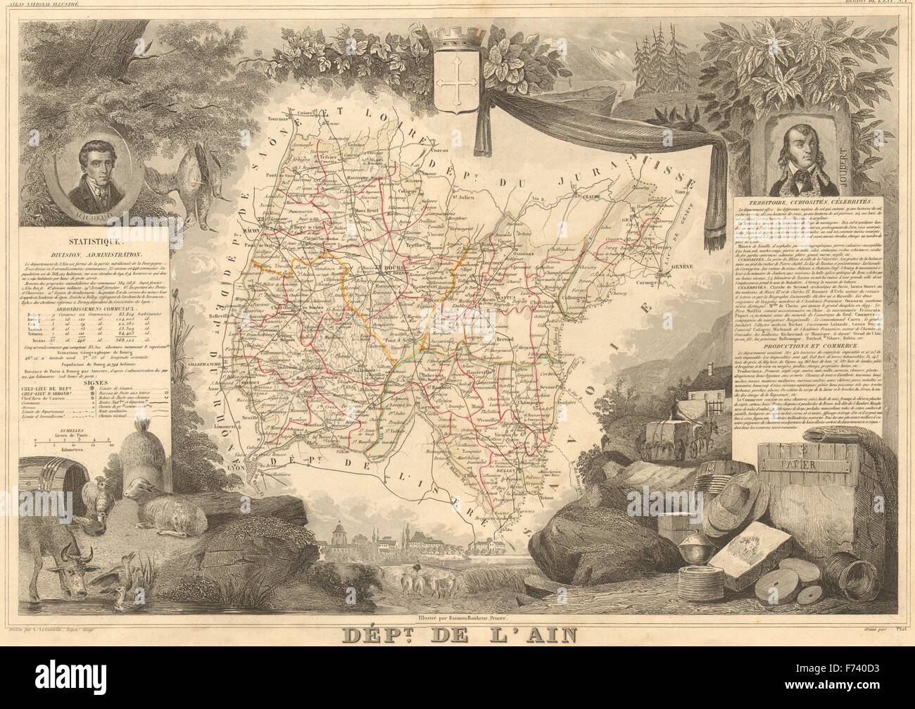 Map of ain hi-res stock photography and images - Alamy