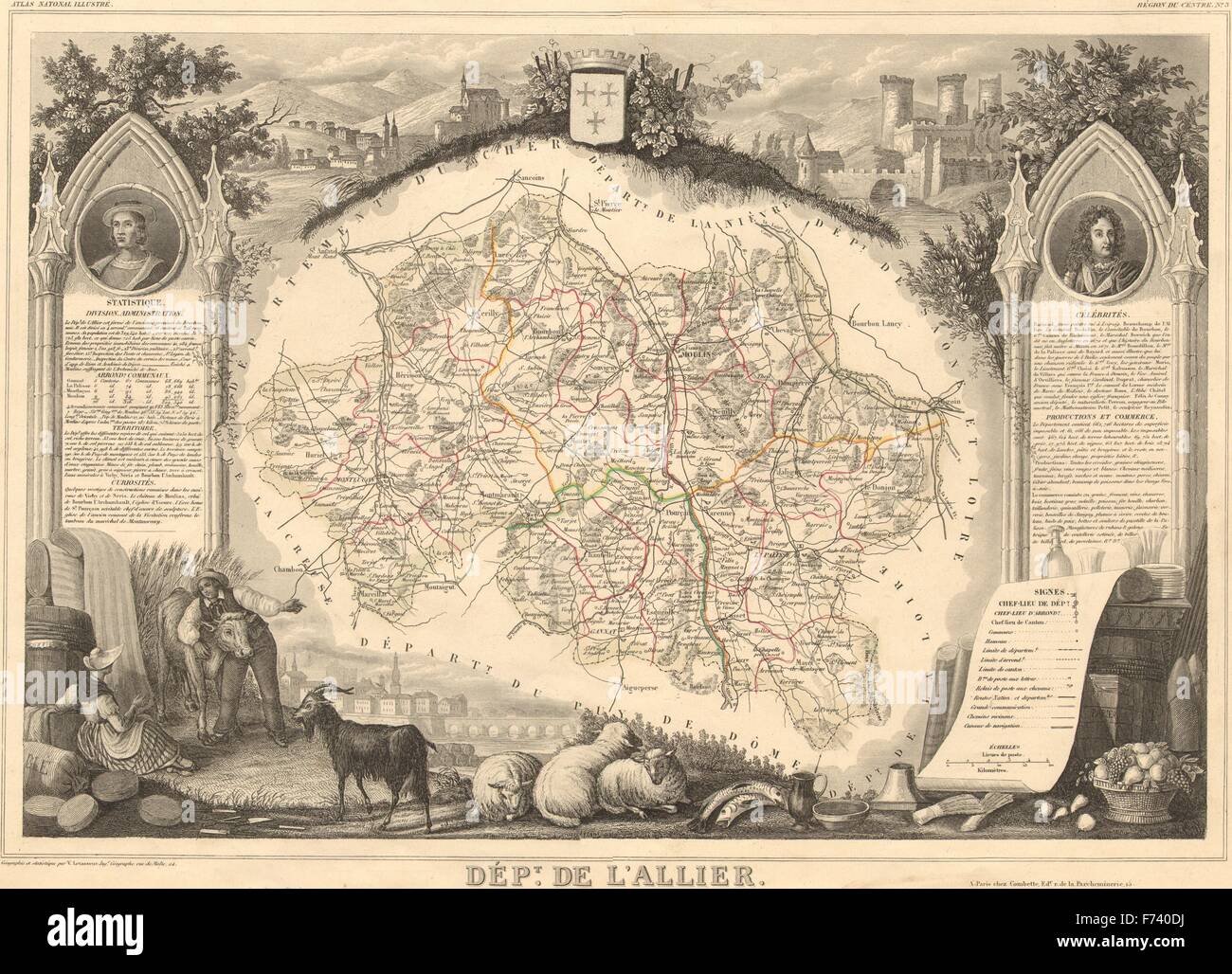 Map of allier hi-res stock photography and images - Alamy