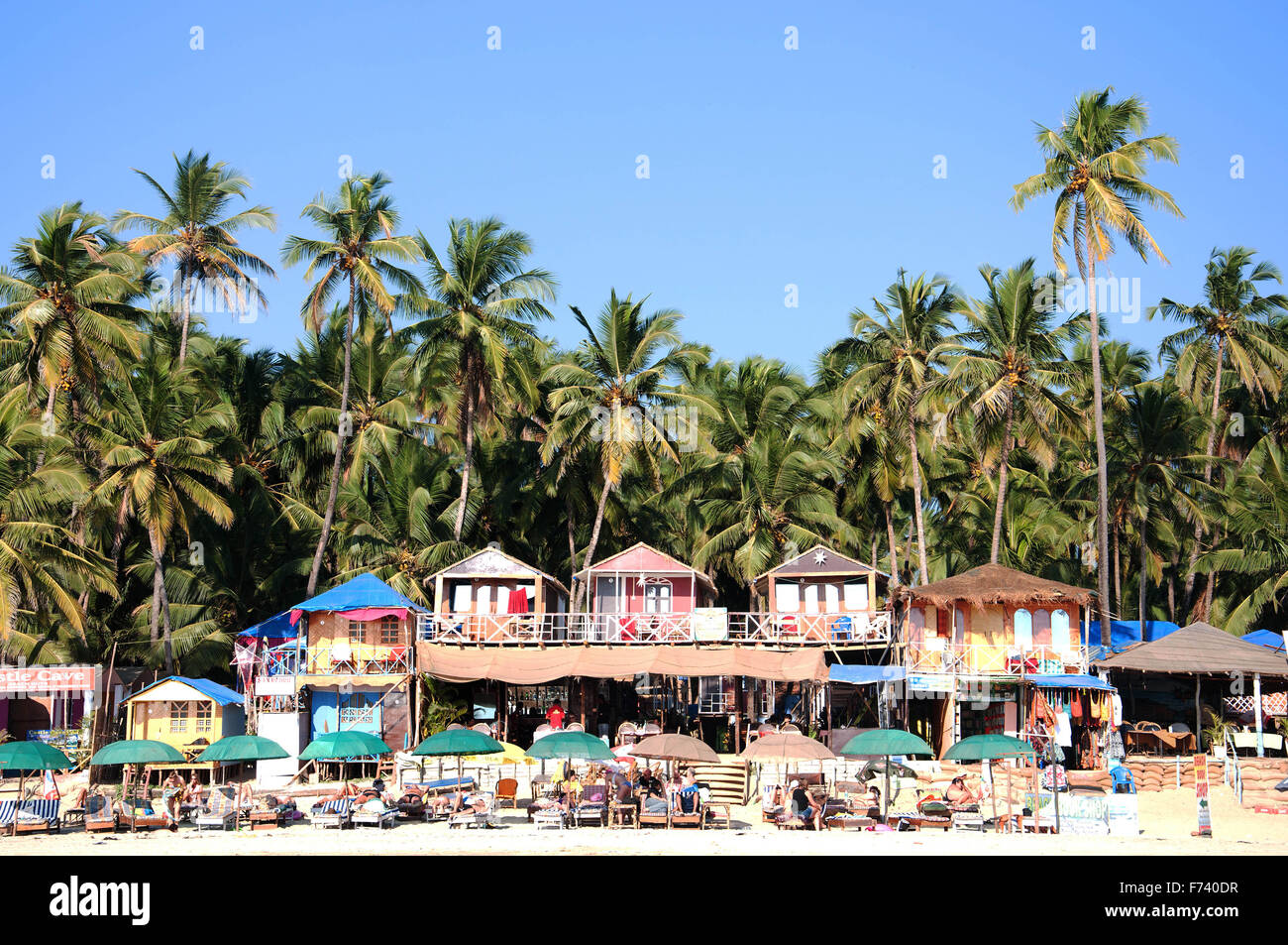 Bamboo huts, palolem beach, canacona, goa, india, asia Stock Photo - Alamy